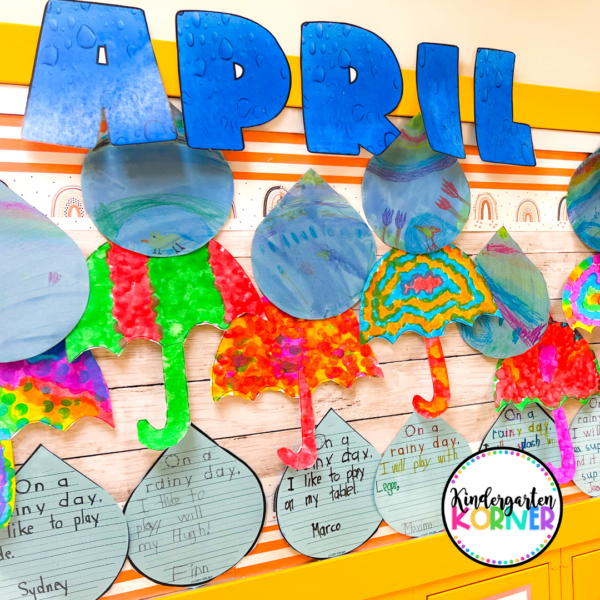April Showers Bulletin Board - Kindergarten Korner - A Kindergarten ...