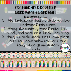 Kindergarten Portable Word Wall - Kindergarten Korner - A Kindergarten ...