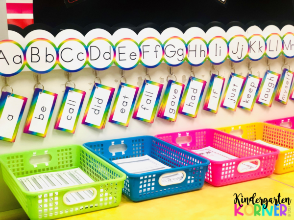 4 Reasons to Switch to a Portable Word Wall - Kindergarten Korner - A ...