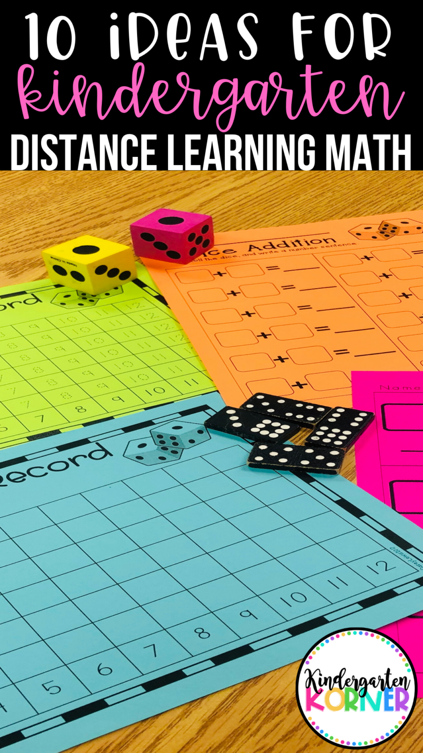 10 Ideas for Kindergarten Math Distance Learning - Kindergarten Korner ...