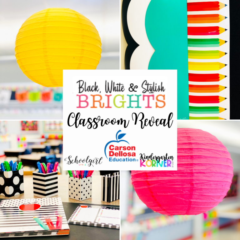 My 2021 Classroom Theme: Black, White & Stylish Brights - Kindergarten ...