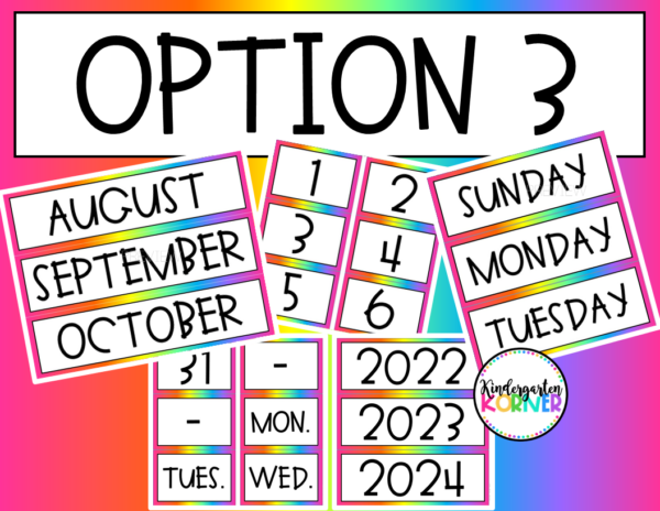How to Create a Rainbow Flip Calendar - Kindergarten Korner - A ...