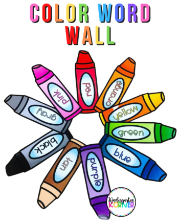 How to Create a Color Words Bulletin Board - Kindergarten Korner - A ...