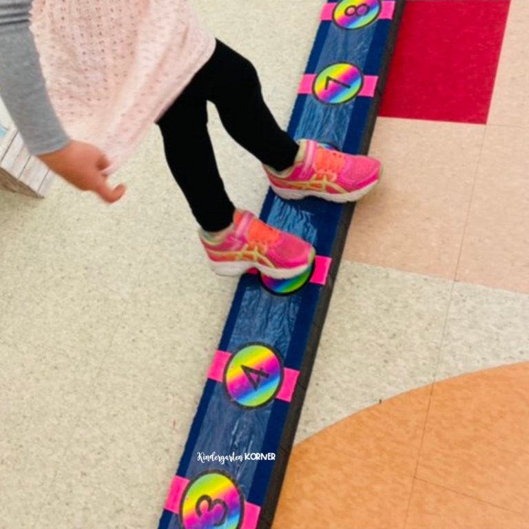 How to Make a Life-Size Floor Number Line - Kindergarten Korner - A ...