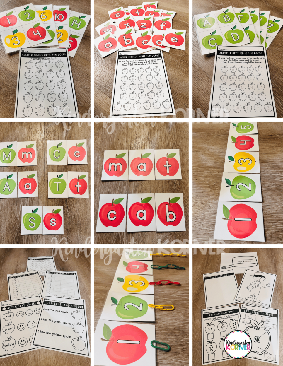Apple Activities for Kindergarten - Kindergarten Korner - A ...