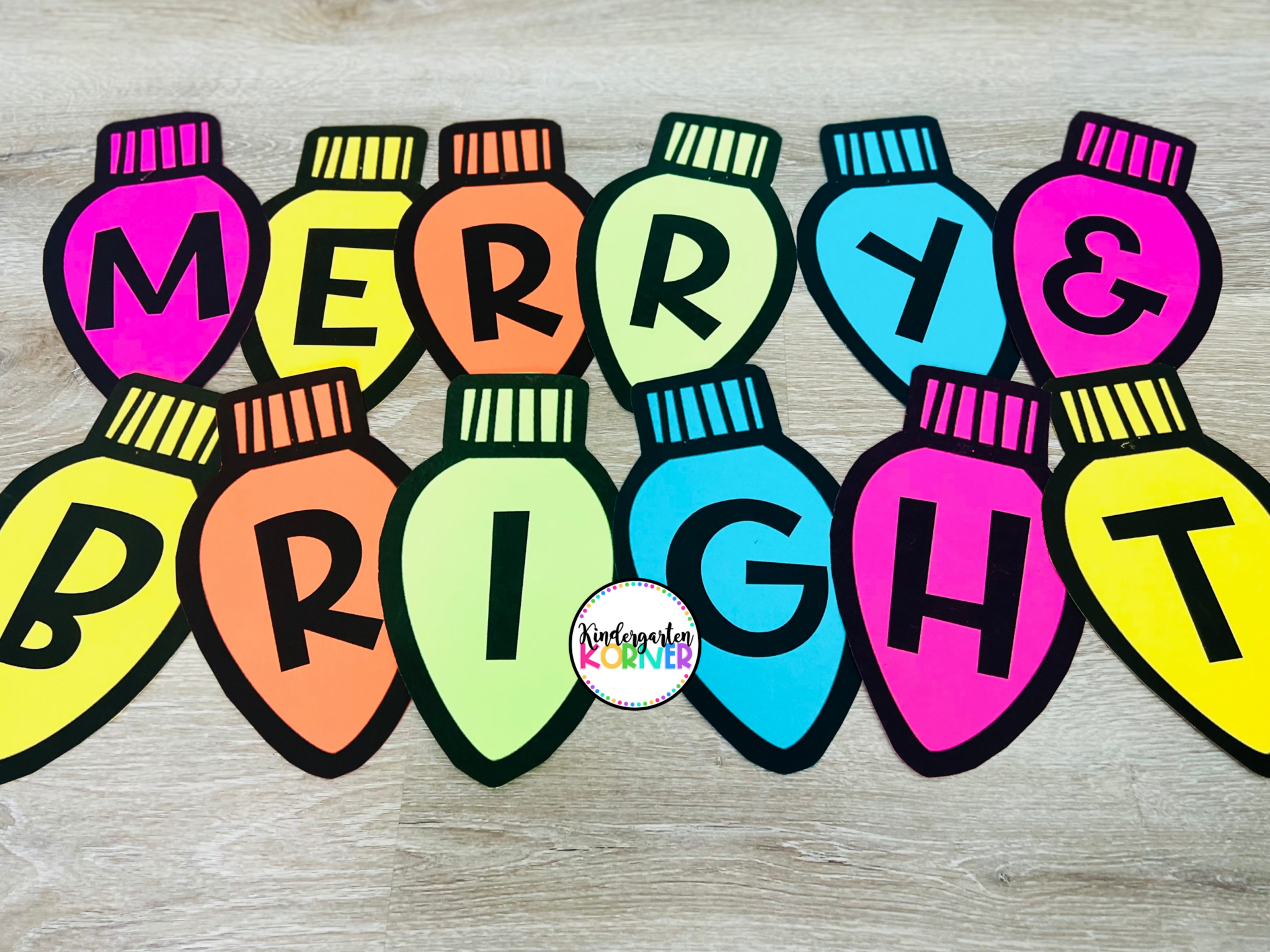 Christmas Lights Bulletin Board Letters | Holiday Lights Banner ...
