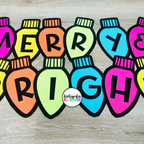 Christmas Lights Bulletin Board Letters | Holiday Lights Banner ...