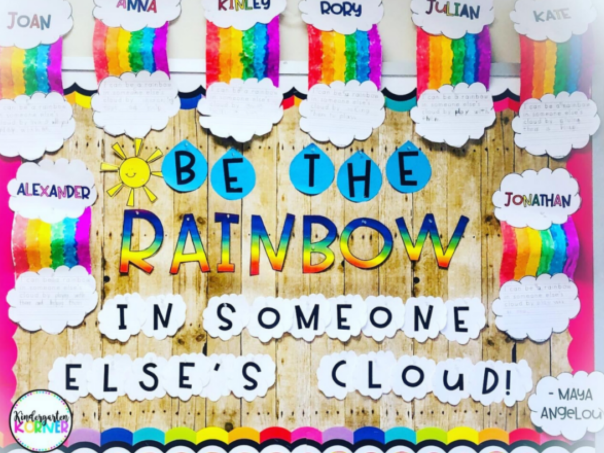 Be the Rainbow in Someone Else's Cloud Bulletin Board, Writing, Craft ...