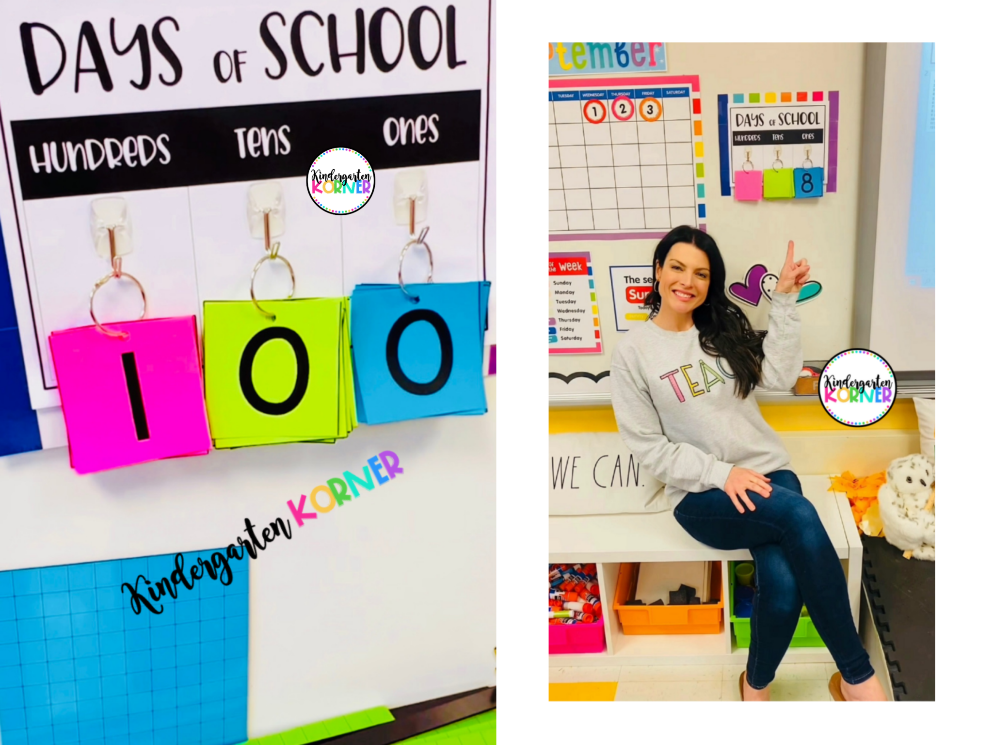 Days of School Place Value Poster | Calendar Math | Kindergarten, 1st ...