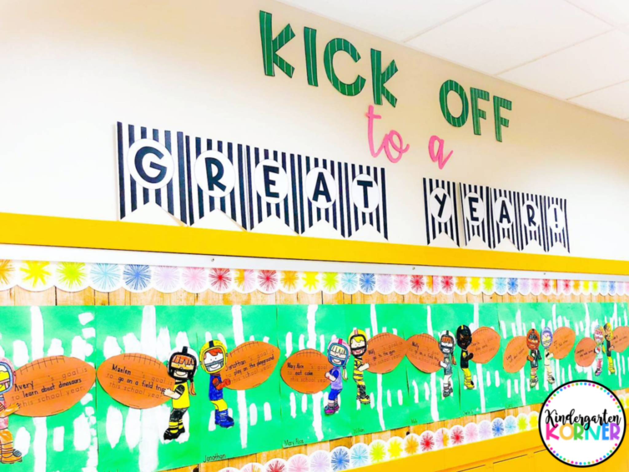 Kick Off to a Great Year Football Sports Theme Fall Bulletin Board ...