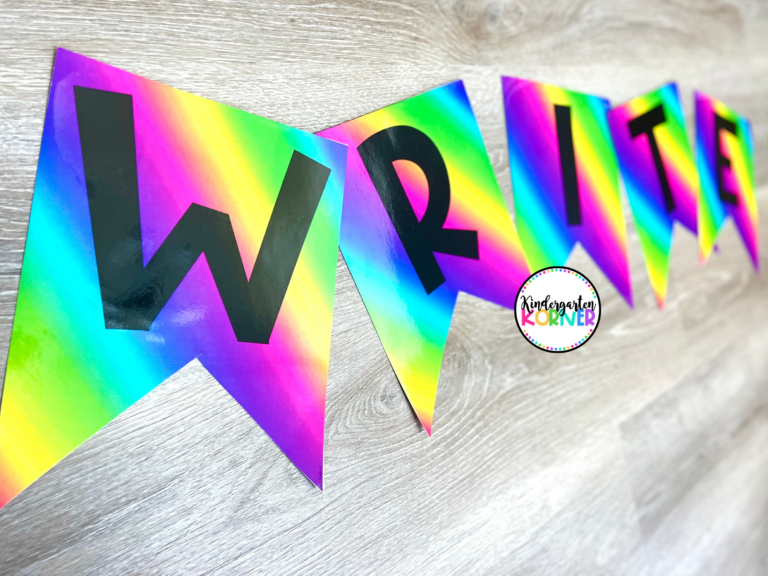 Rainbow / Neon Bulletin Board Letters - Pennant Style Banner ...