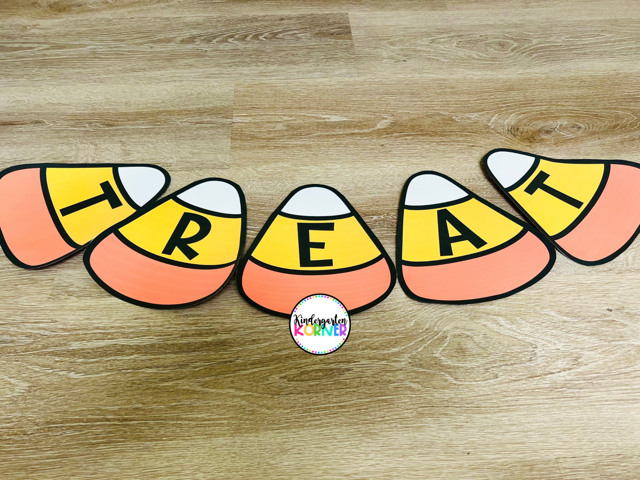 Halloween Candy Corn Bulletin Board Letters | Create a Custom Banner ...