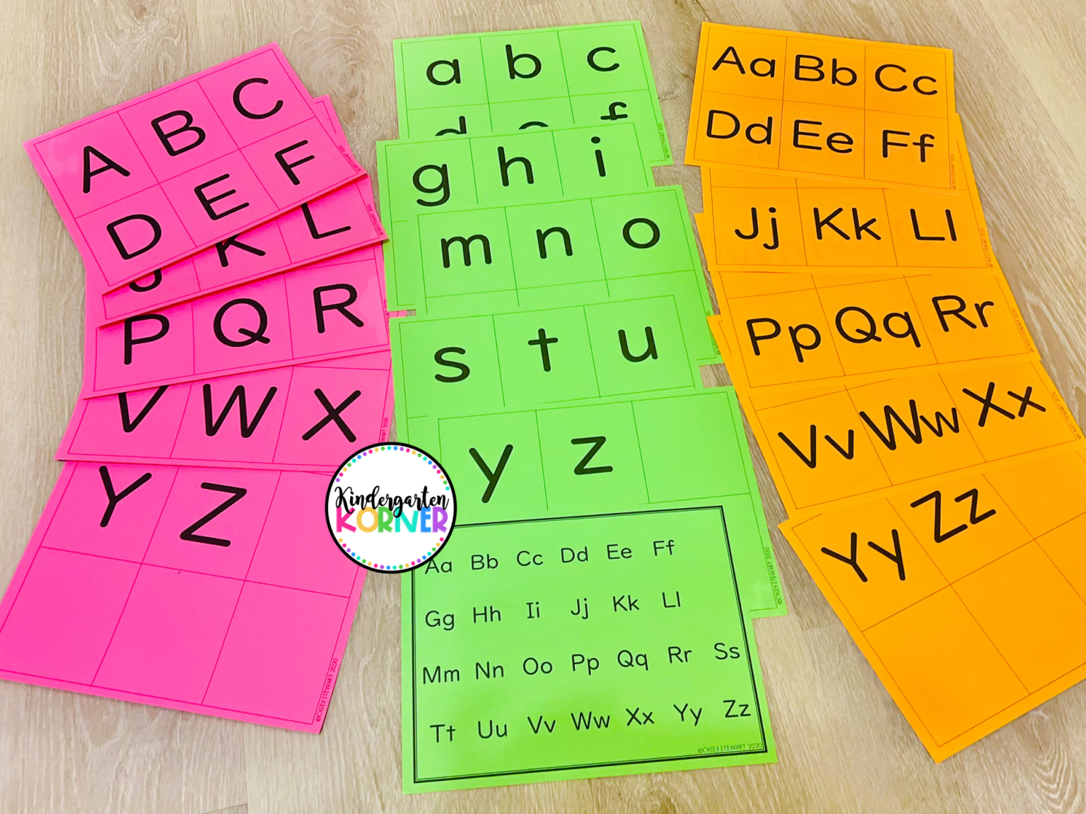 Kindergarten Flash Cards Bundle | Uppercase Letters, Lowercase Letters ...