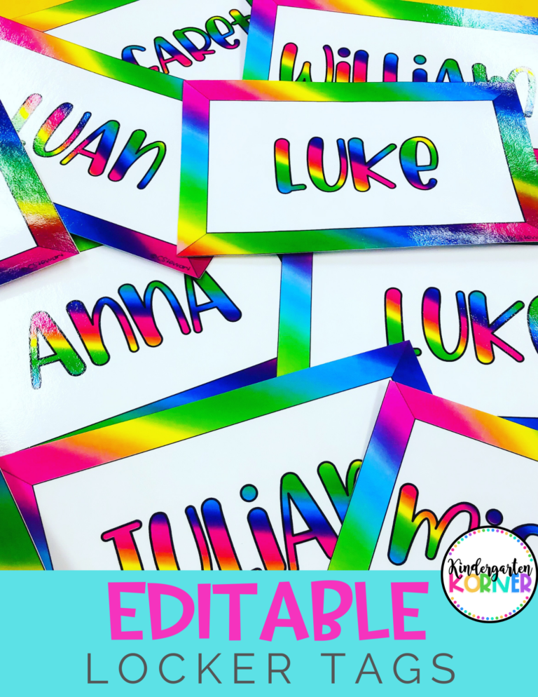 EDITABLE Rainbow Locker Tags, Name Tags, Labels | Rainbow Classroom ...