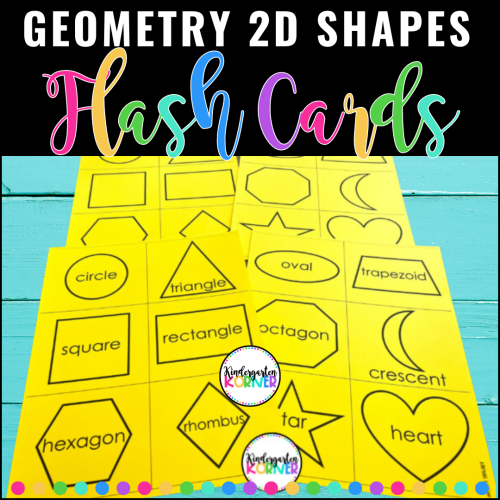 2D Shapes Flash Cards | 2-D Shapes Flashcards | Kindergarten Math ...