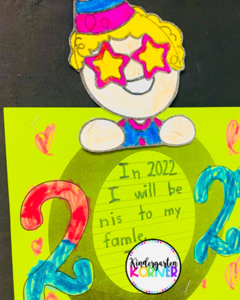 2026 New Year's Craft, Writing, & Bulletin Board - Kindergarten Korner ...