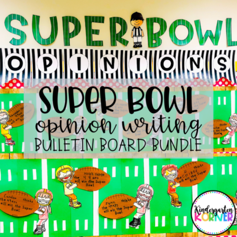 Super Bowl Activities for Kindergarten - Kindergarten Korner - A ...