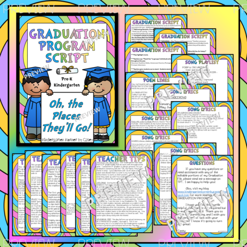 Oh, the Place They'll Go Graduation BUNDLE | Kindergarten Graduation ...