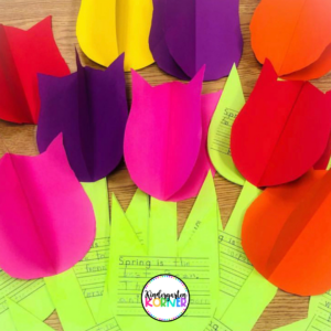 3D Tulips Craft and Bulletin Board - Kindergarten Korner - A ...