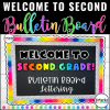 Welcome to Second Grade! Bulletin Board | Rainbow Classroom Décor ...
