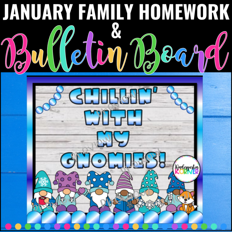 Chillin' With My Gnomies Winter Gnomes Bulletin Board & Class Book ...