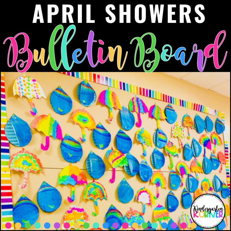 April Showers Bulletin Board | Raindrop Writing Templates ...