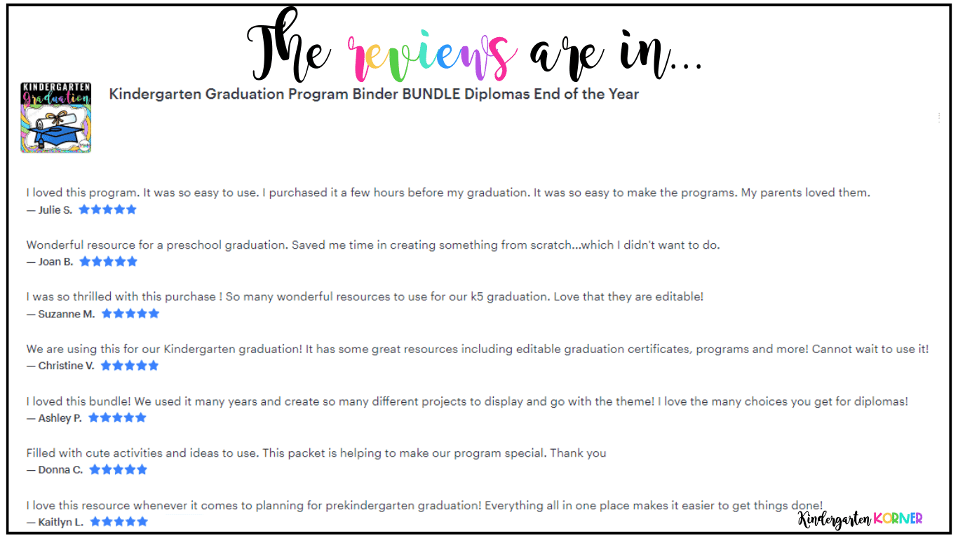 How to Plan a Kindergarten Graduation - Kindergarten Korner - A ...