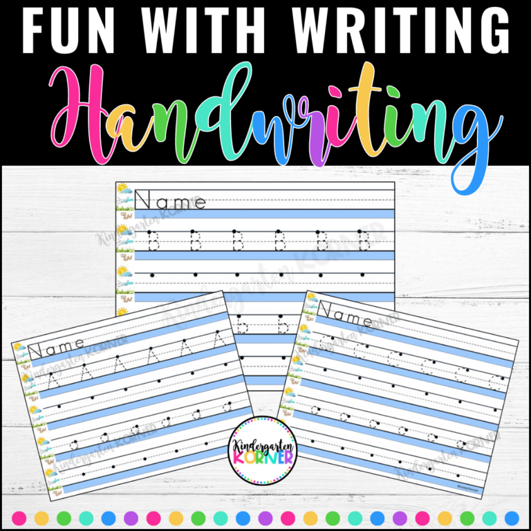 FUN with Writing Centers ABC Alphabet Handwriting Letters Beginning of ...