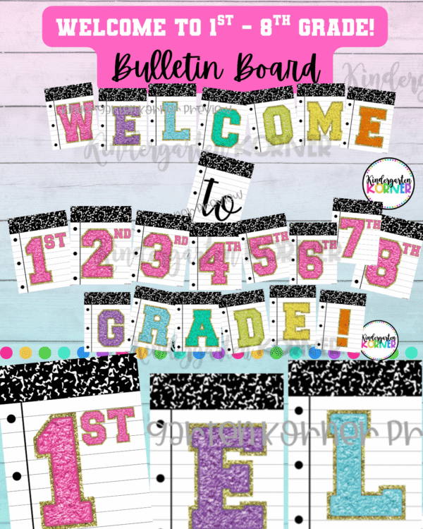 Varsity Composition Notebook Classroom Theme - Kindergarten Korner - A ...