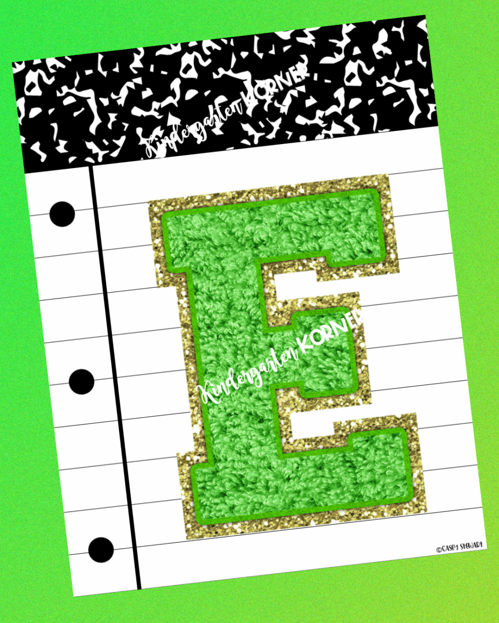 Varsity Patch Letters Notepads - Kindergarten Korner - A Kindergarten ...
